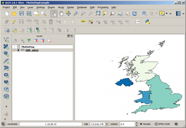Plot Data On A Map With QGIS - deparkes